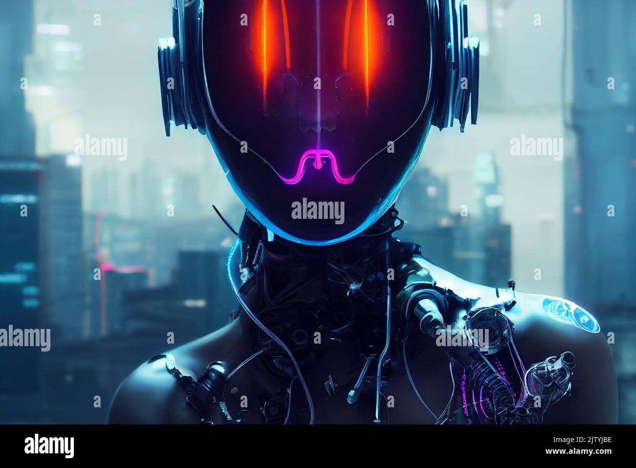 Cyberpunk illustration hi-res stock photography and images - Alamy
