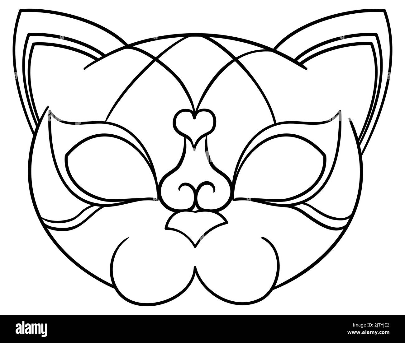 Cat mask Stock Vector Images - Alamy