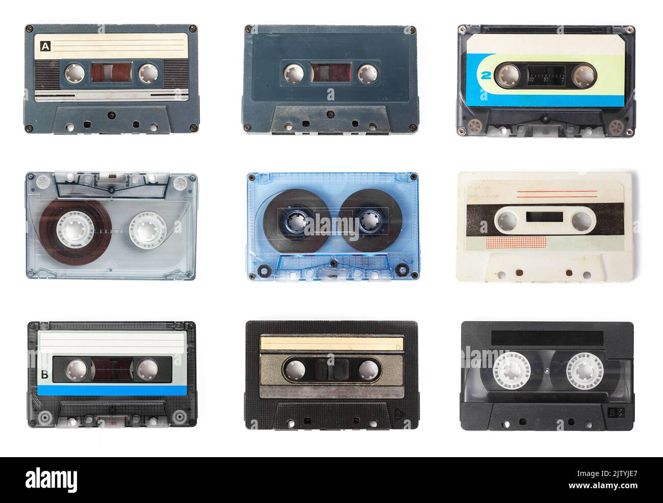 Cassette red music tape audio Cut Out Stock Images & Pictures - Alamy