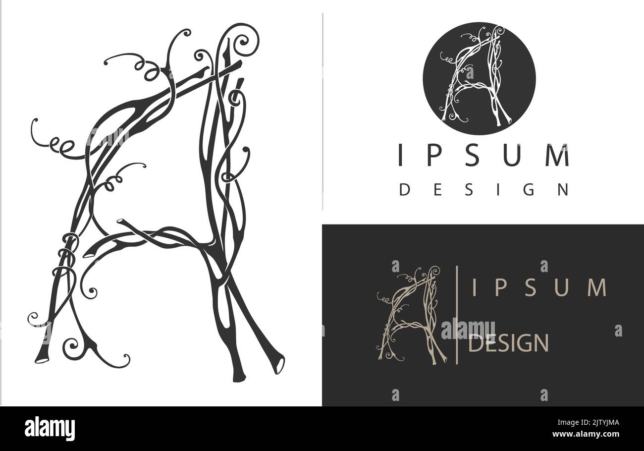 Artistic silhouette font of the letter A Stock Vector Image & Art - Alamy