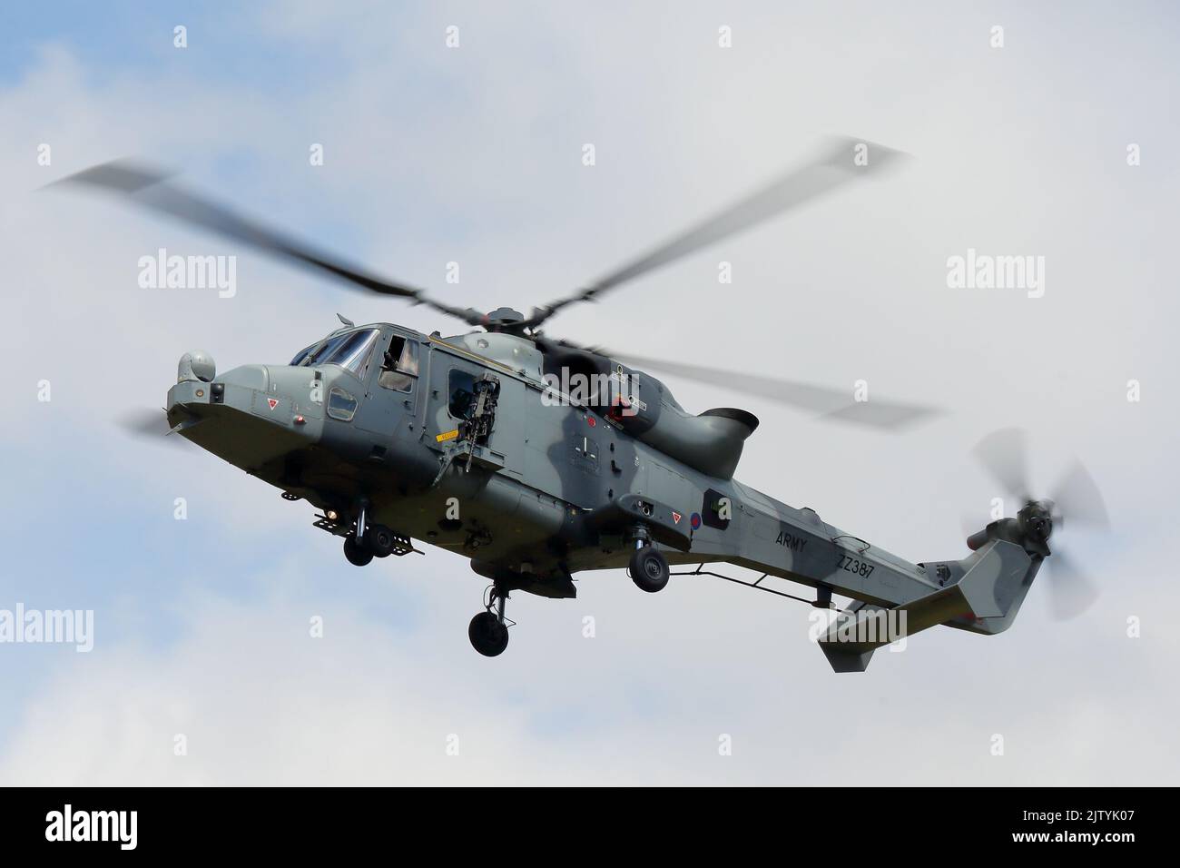 Agusta-Westland AW159 Wildcat ZZ387 helicopter arriving at the Royal ...