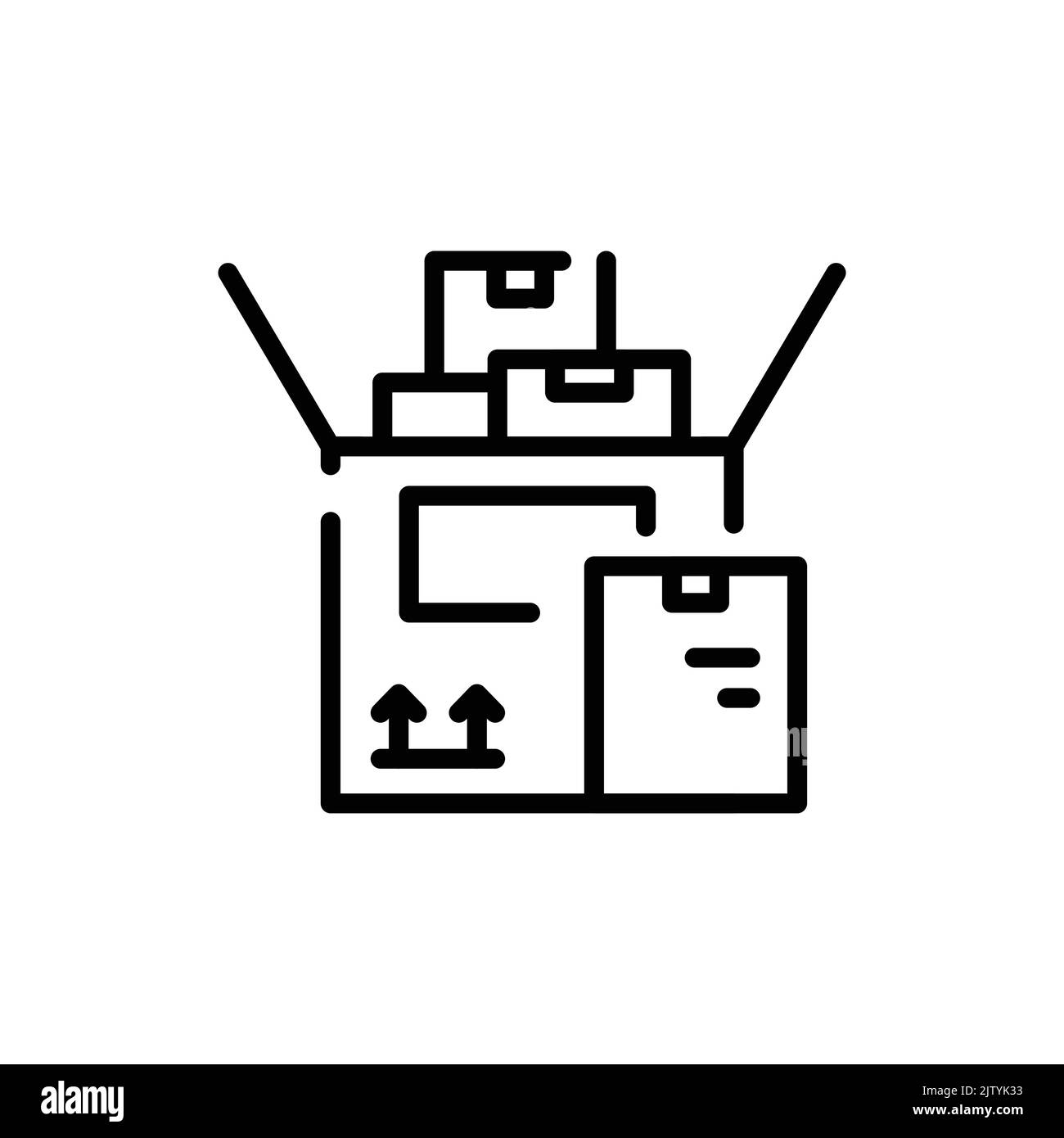 Stockpile olor line icon. Pictogram for web page Stock Vector Image ...