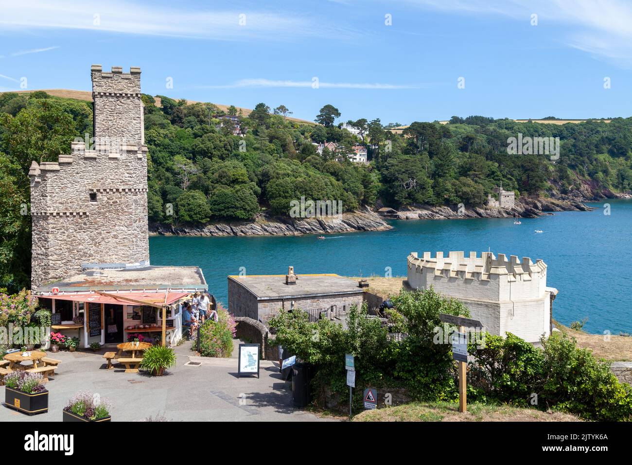 Looking from Dartmouth Castle to the mouth of Dartmouth harbour and ...