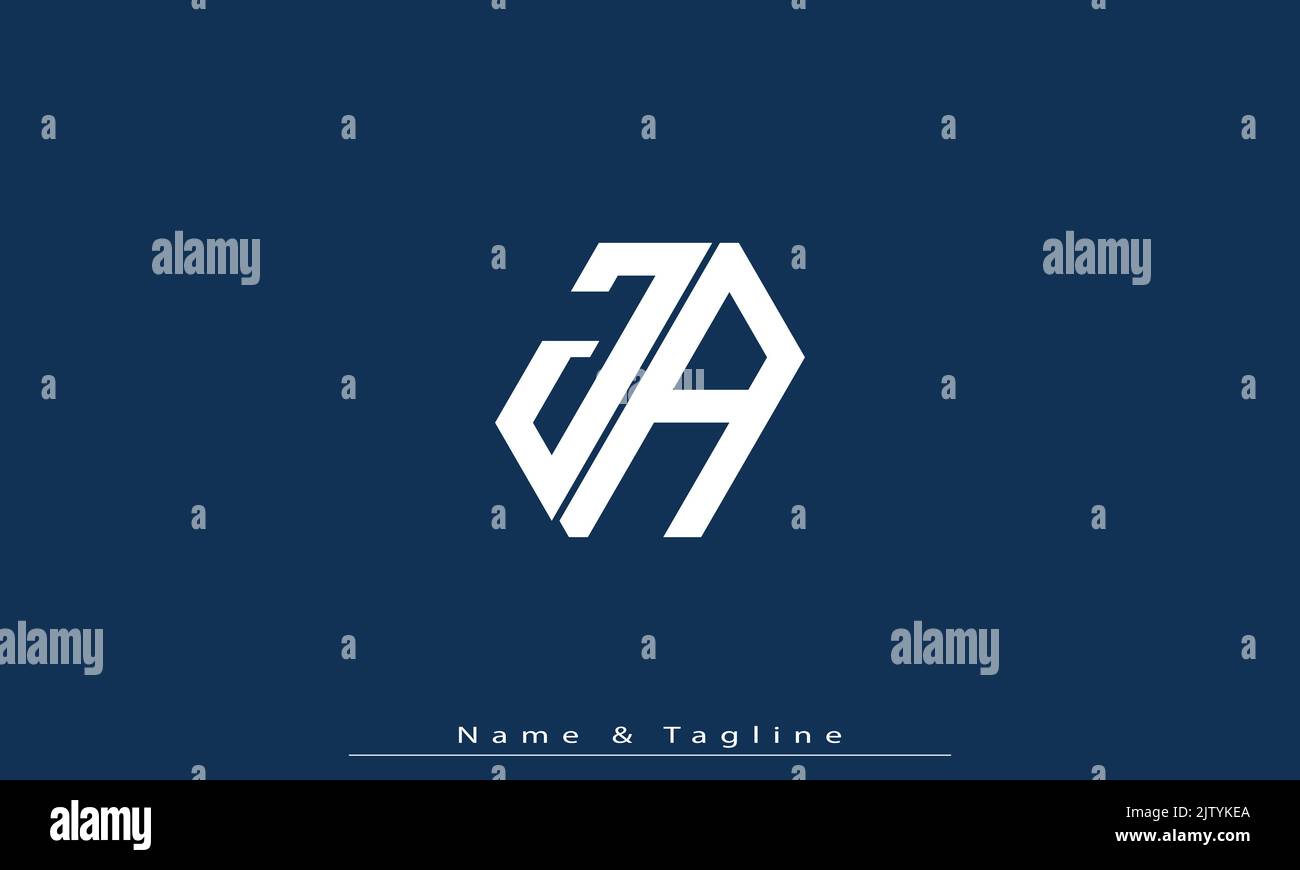 Alphabet letters Initials Monogram logo JA , AJ Stock Vector Image ...