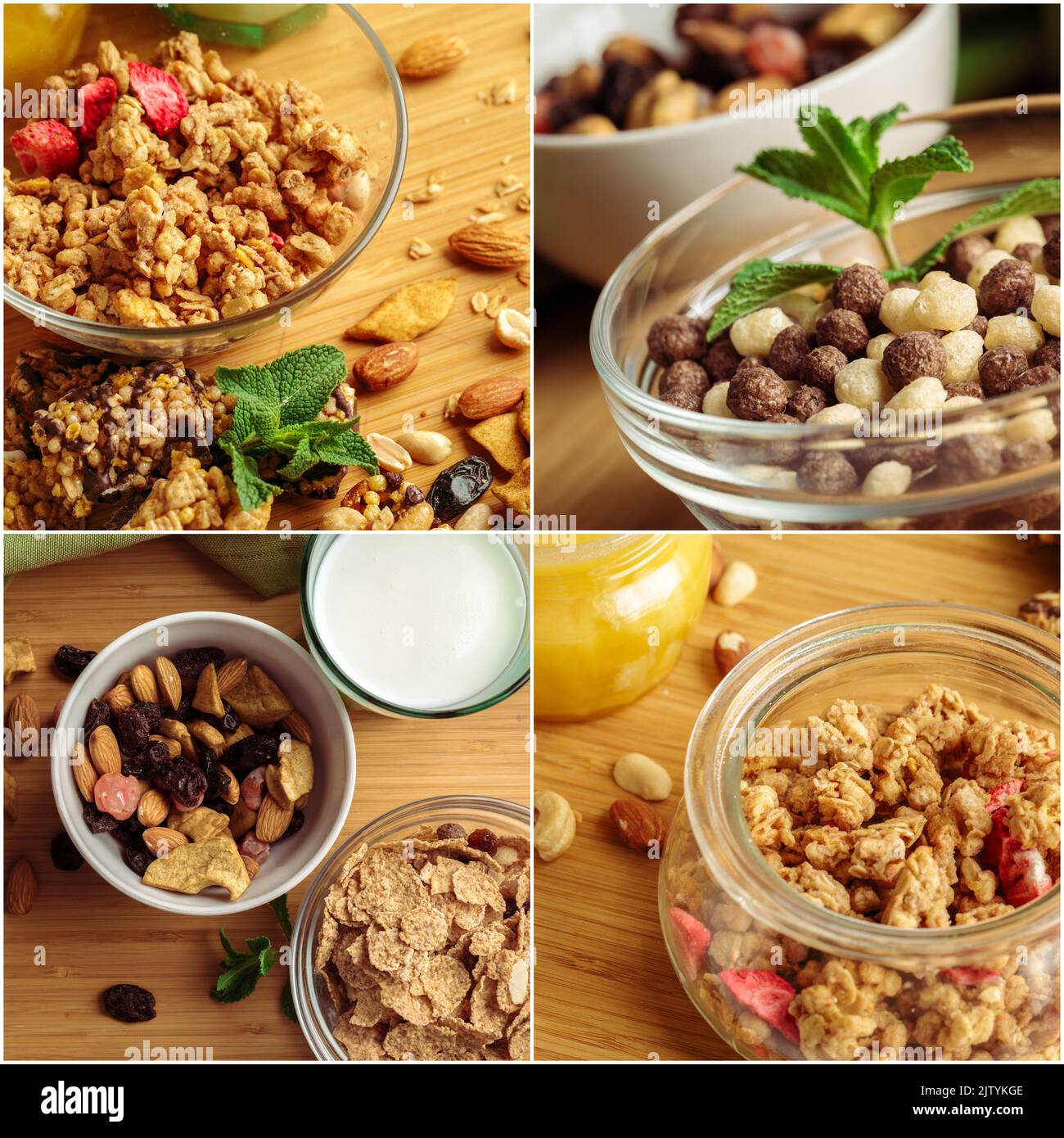 healthy eating collage Stock Photo - Alamy