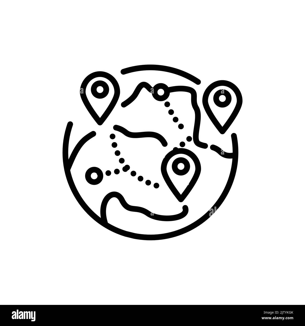 Logistic olor line icon. Pictogram for web page Stock Vector Image ...