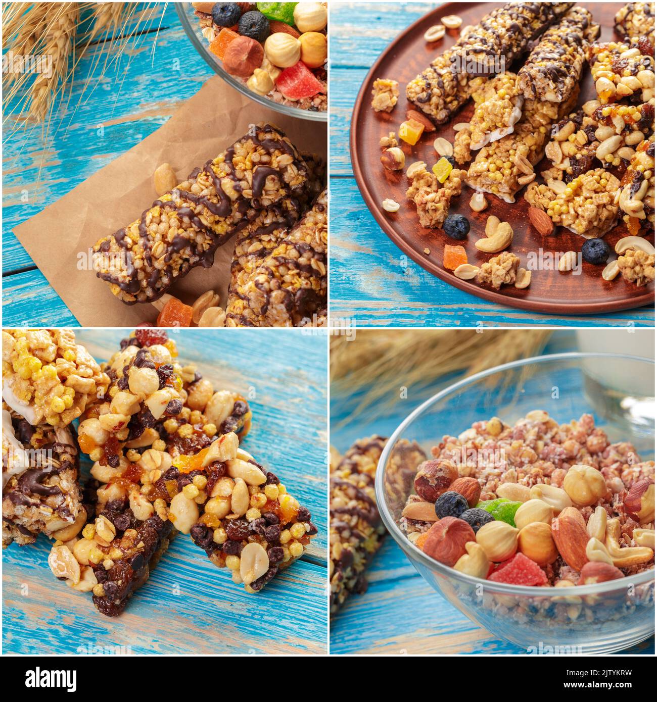 healthy eating collage Stock Photo - Alamy