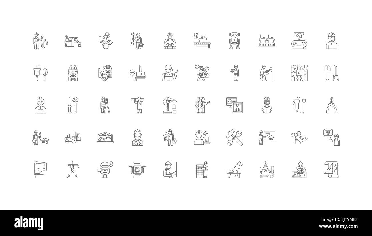 Diy ideas, linear icons, line signs set, vector collection Stock Vector ... Diy ideas, linear icons, line signs set, vector collection Stock Vector ...