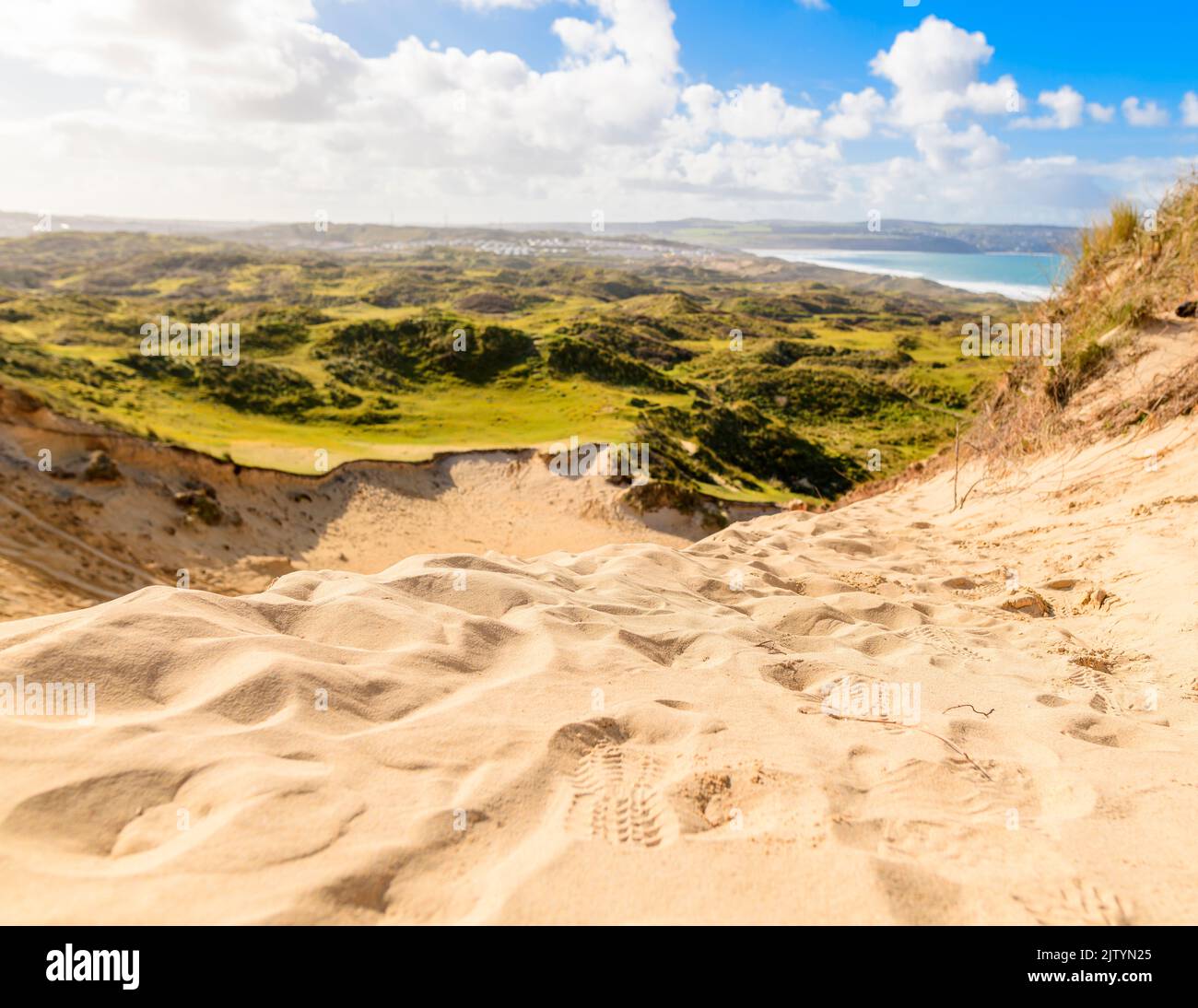 The stunning golden sandy beach of Gwithian Haley Stock Photo - Alamy