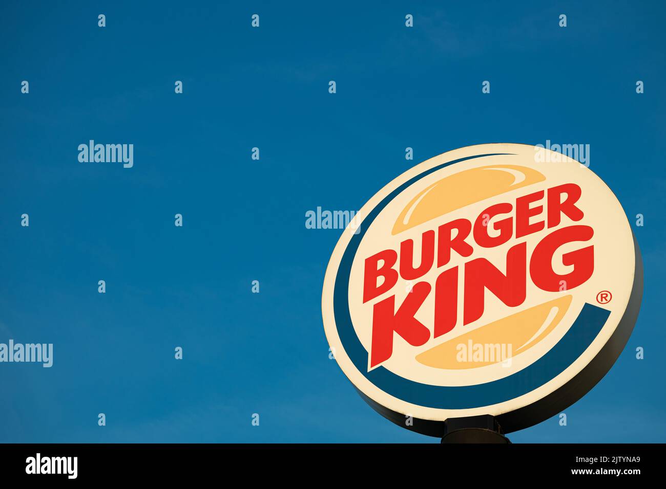 burger king restaurant sign Stock Photo - Alamy