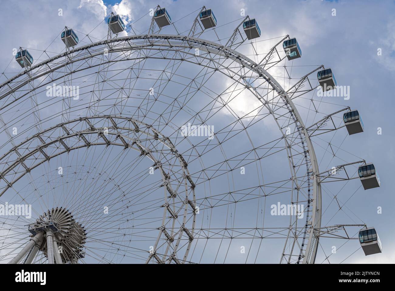 fragment of ferris wheel booths without people Stock Photo - Alamy