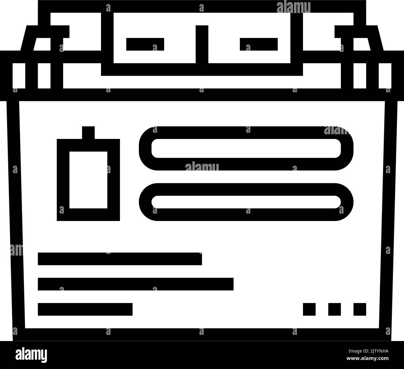 gel cell battery line icon vector illustration Stock Vector Image & Art ...