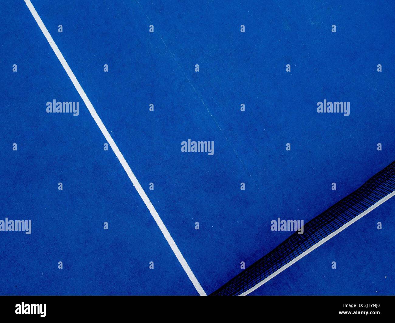 aerial view of a blue paddle tennis court, racket sports courts Stock ...