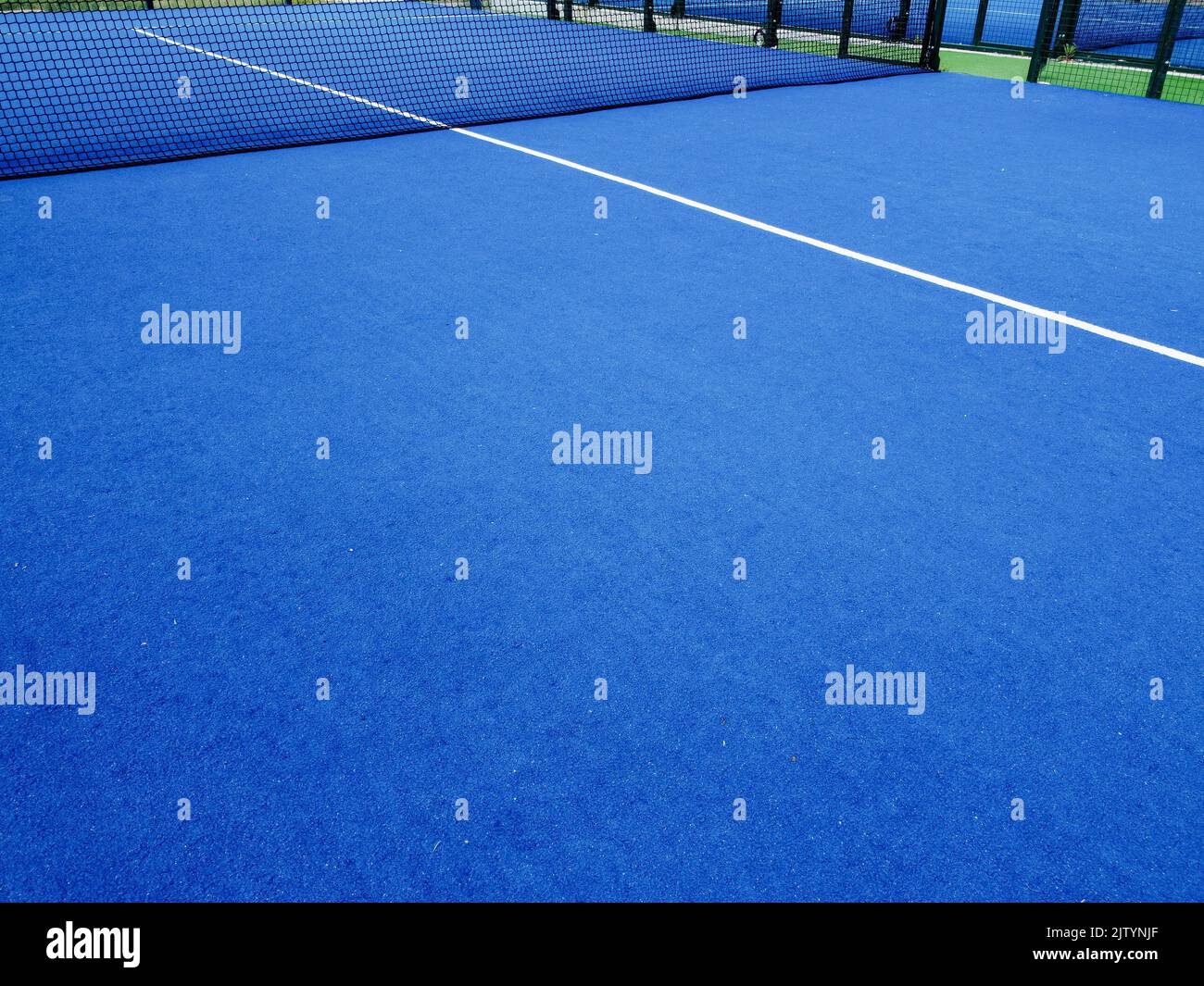 aerial view of a blue paddle tennis court Stock Photo - Alamy