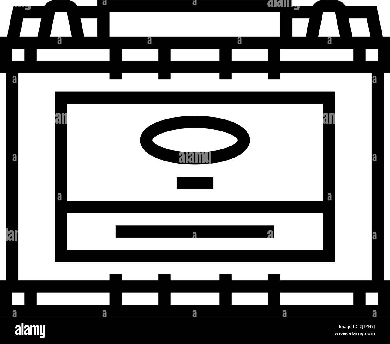 silver calcium battery line icon vector illustration Stock Vector Image ...