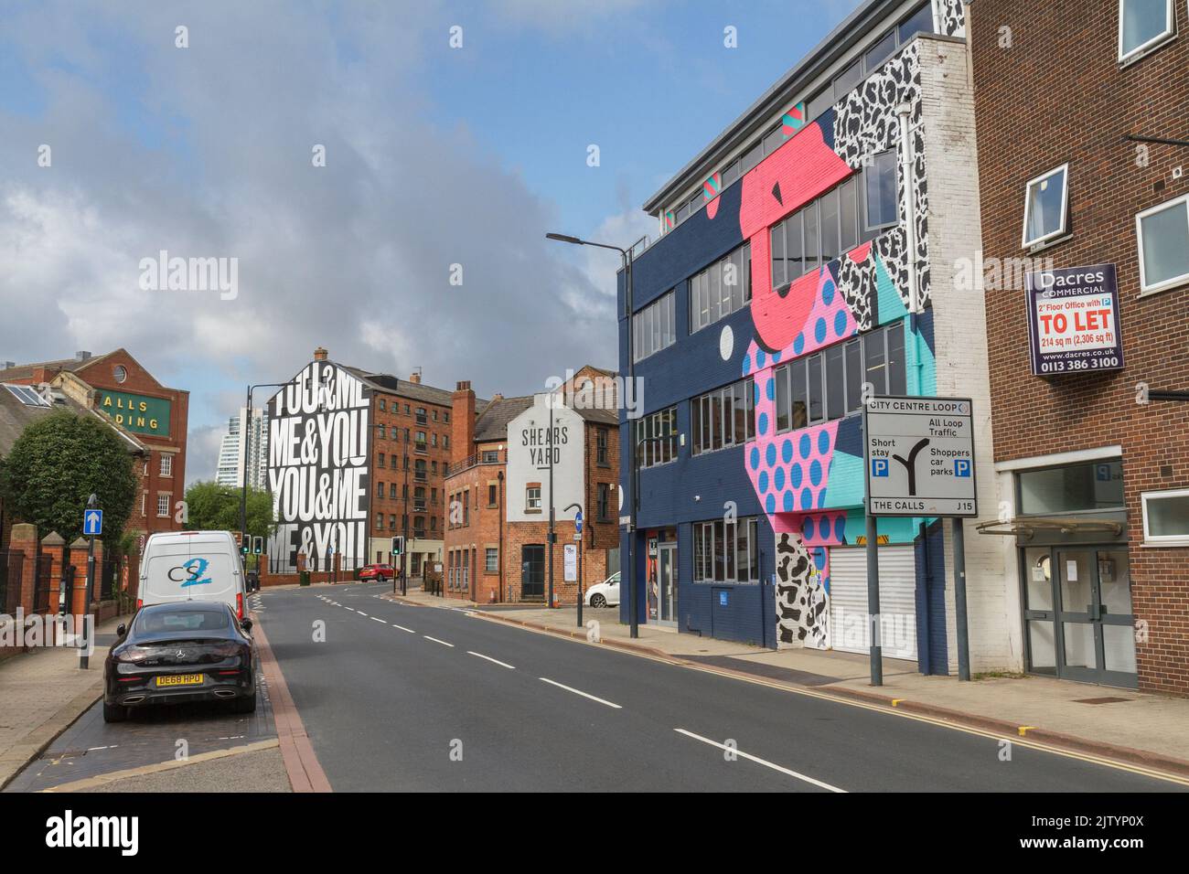 Murals on the sides of former warehouses in the Calls Landing area of ...