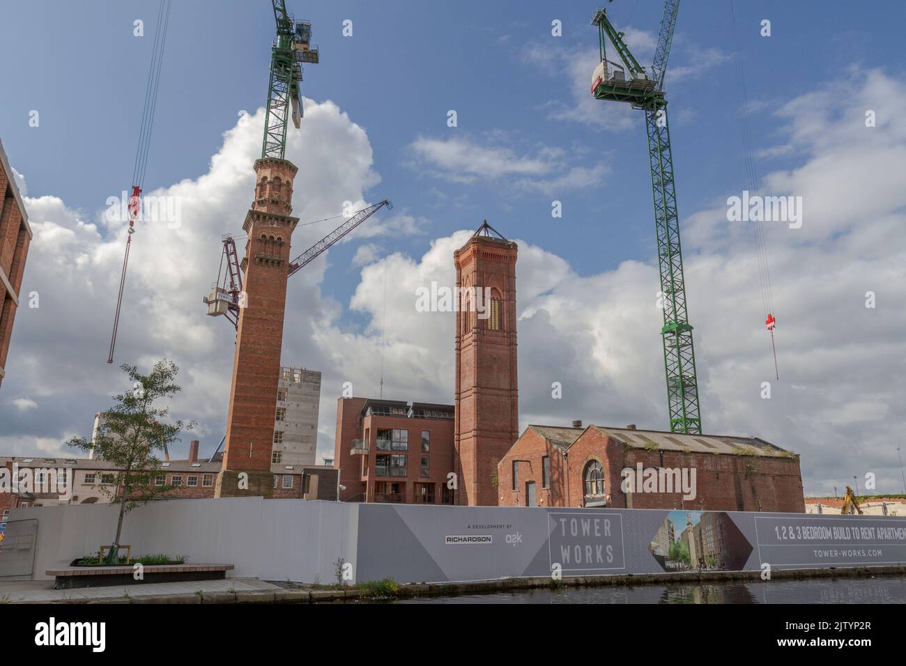 The Tower Works Offices and residential site under construction (August ...