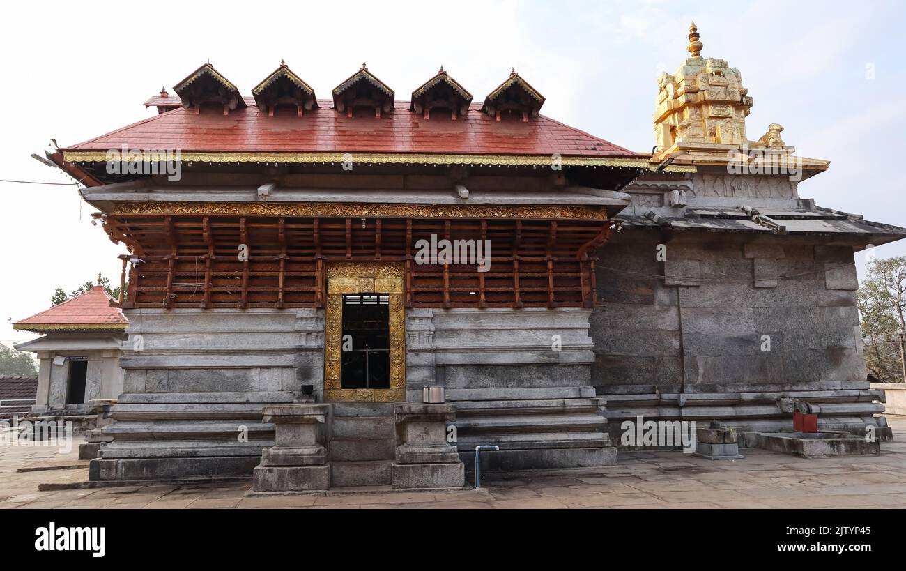 The Kerala Style Shri Rameshwara Temple, Located in the Bank of Tunga ...