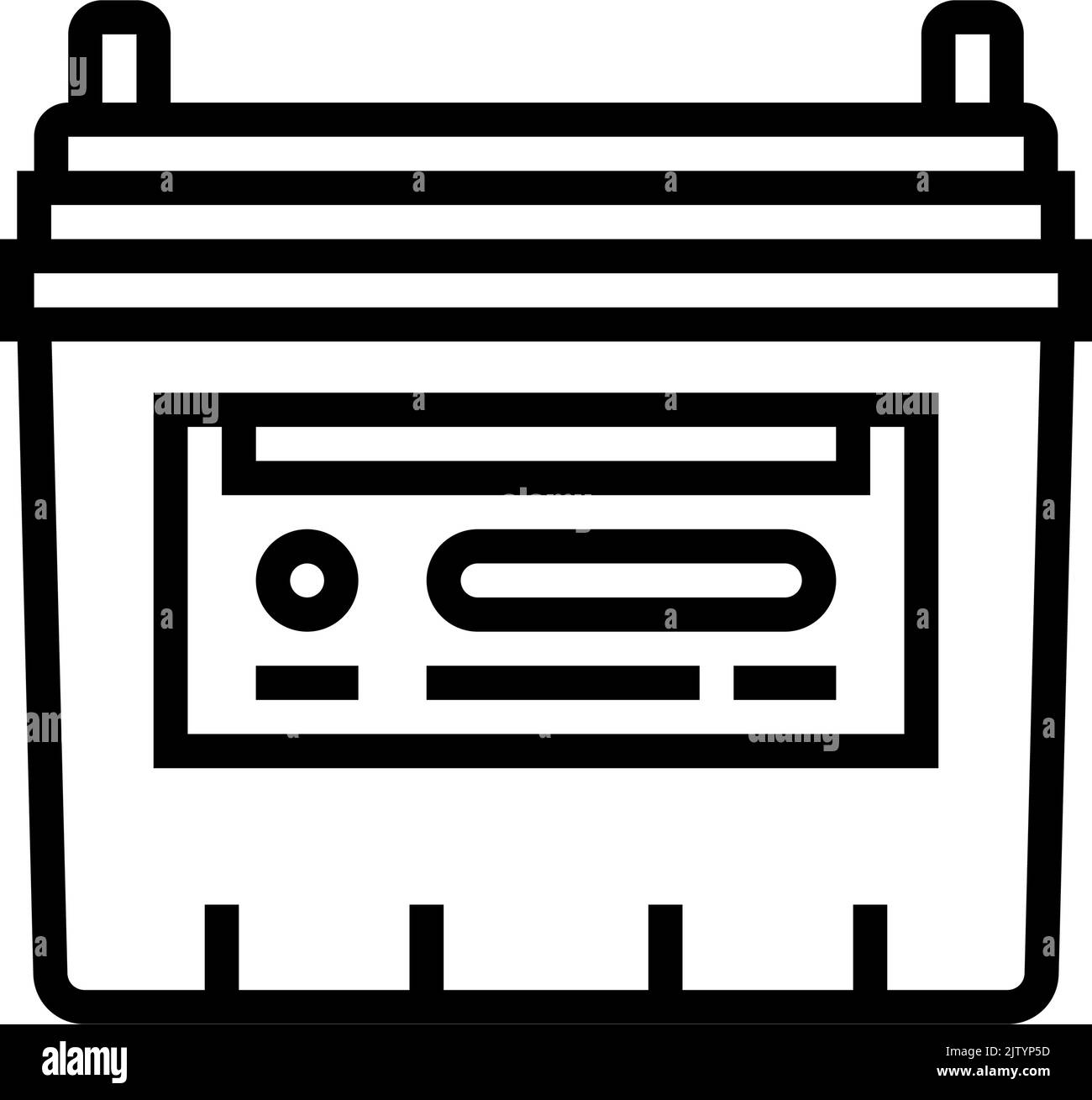 Flooded Lead Acid Battery Line Icon Vector Illustration Stock Vector Image And Art Alamy