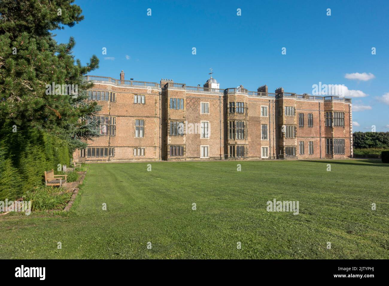 West facing facade of Temple Newsam, a Tudor-Jacobean house in Leeds ...