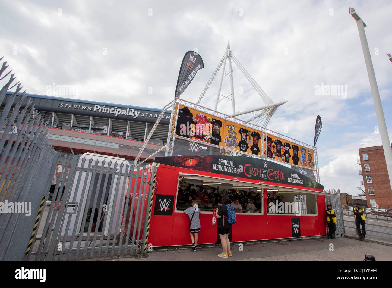 Cardiff, Wales, UK. 2nd Sep, 2022. Official merchandise is sold as ...