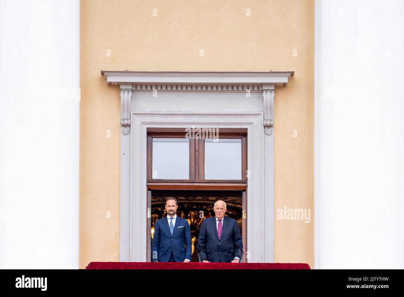 Oslo 20220902.King Harald and Crown Prince Haakon follow HM The King's ...