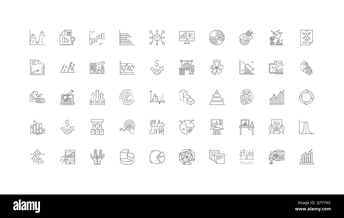 Ranking concept illustration, linear icons, line signs set, vector ...