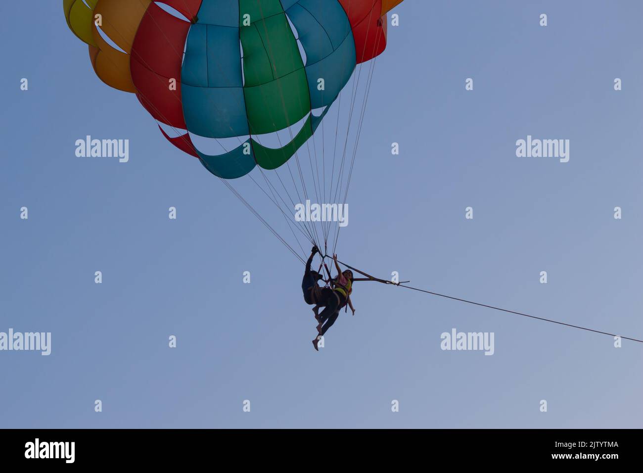 The Peoples Doing Paragliding on the Malpe Beach, Udupi, Karnataka ...
