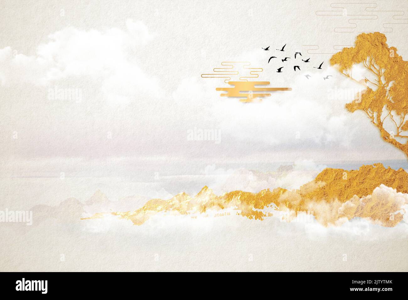 China landscape watercolor hi-res stock photography and images - Alamy