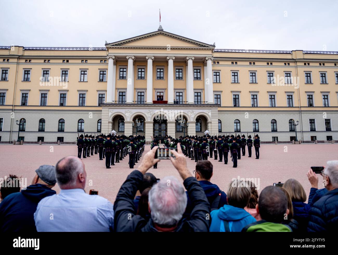Oslo 20220902.King Harald and Crown Prince Haakon follow HM The King's ...