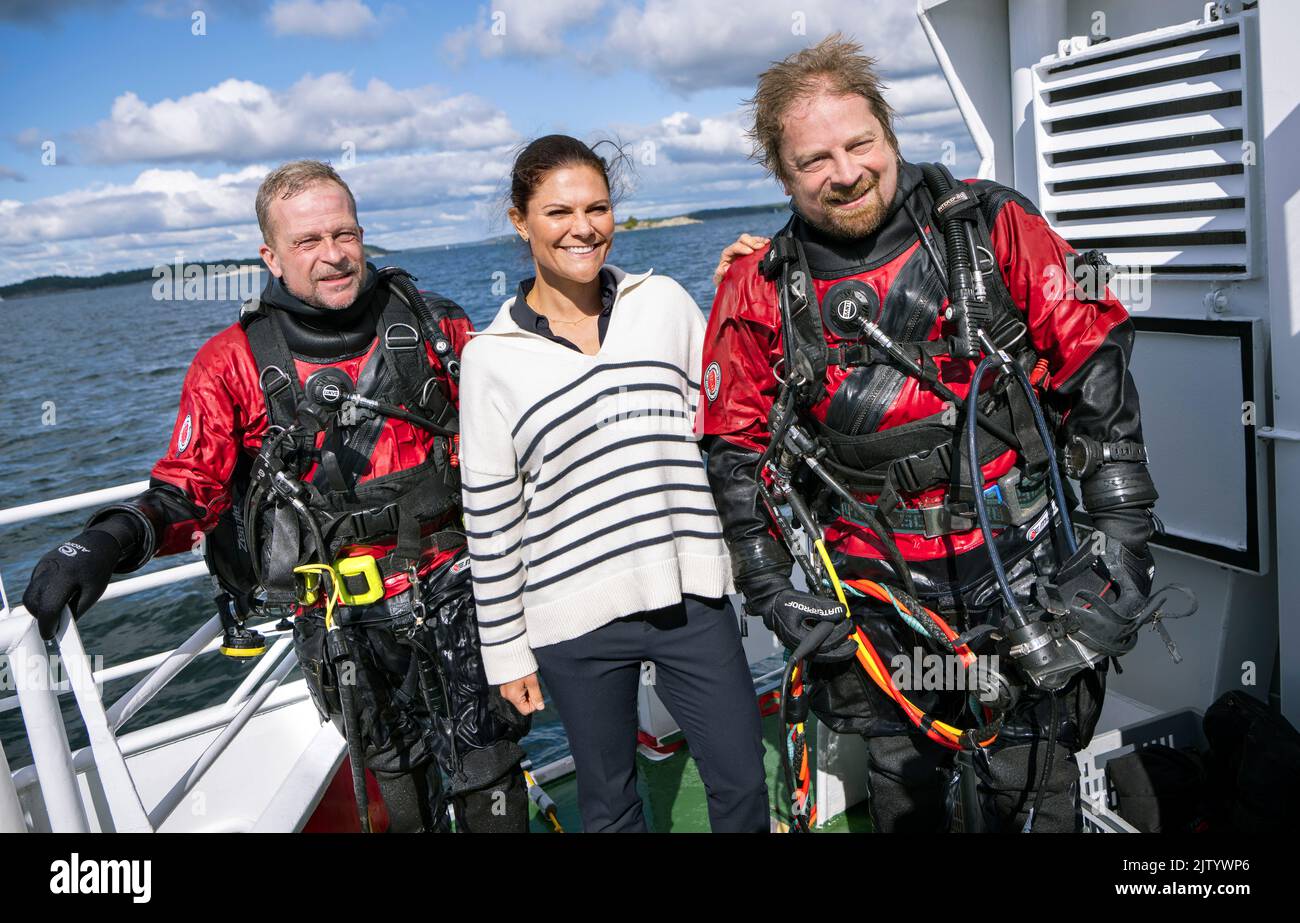 Crown Princess Victoria visited the Osmund wreck on Friday September 02 ...