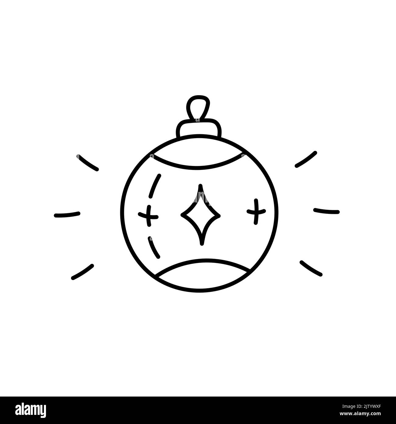 Snowflake doodle isolated on Cut Out Stock Images & Pictures - Alamy