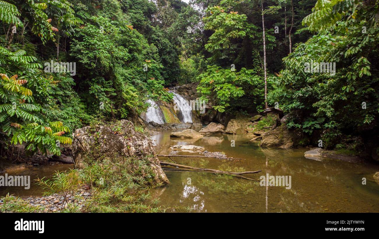 View from the top of the Suhom Waterfall, Aceh Province, Indonesia ...