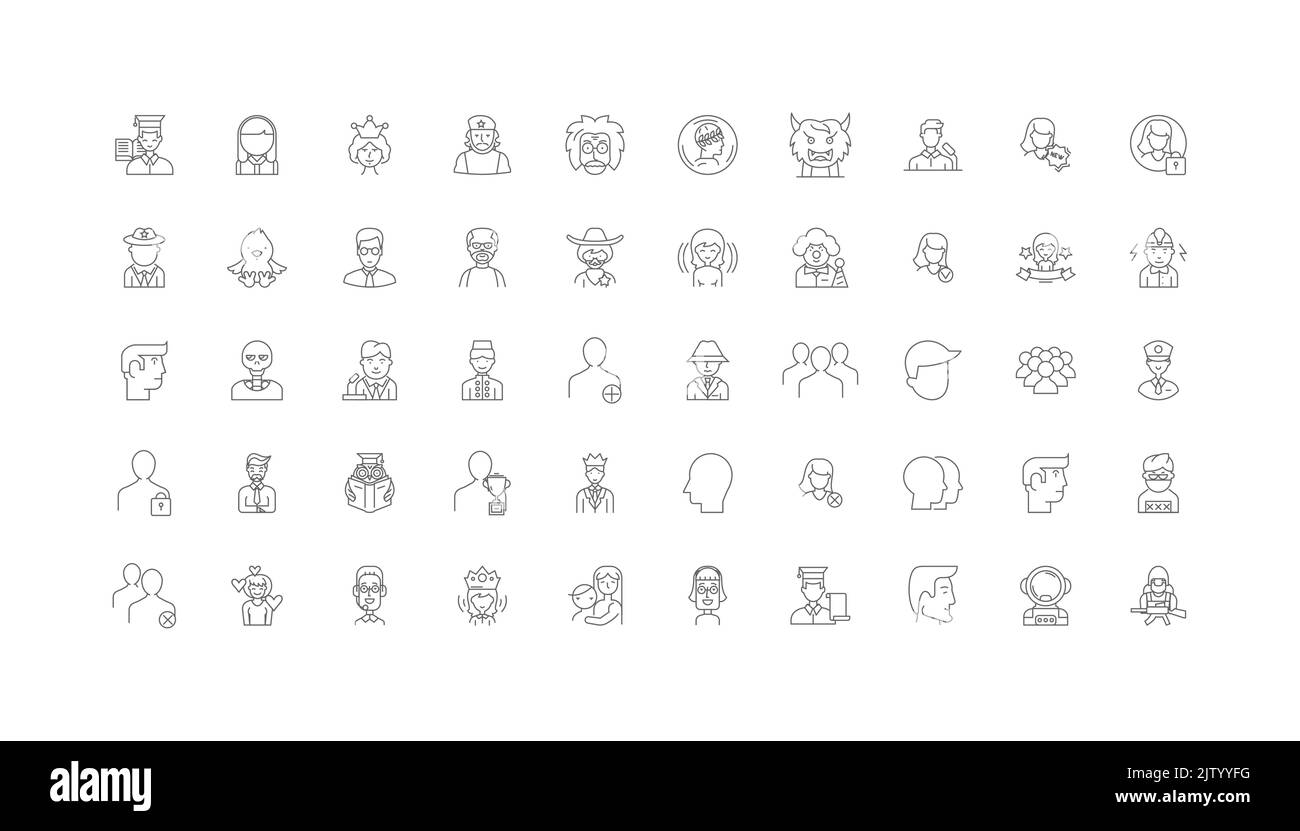 User ideas, linear icons, line signs set, vector collection Stock Vector Image & Art - Alamy