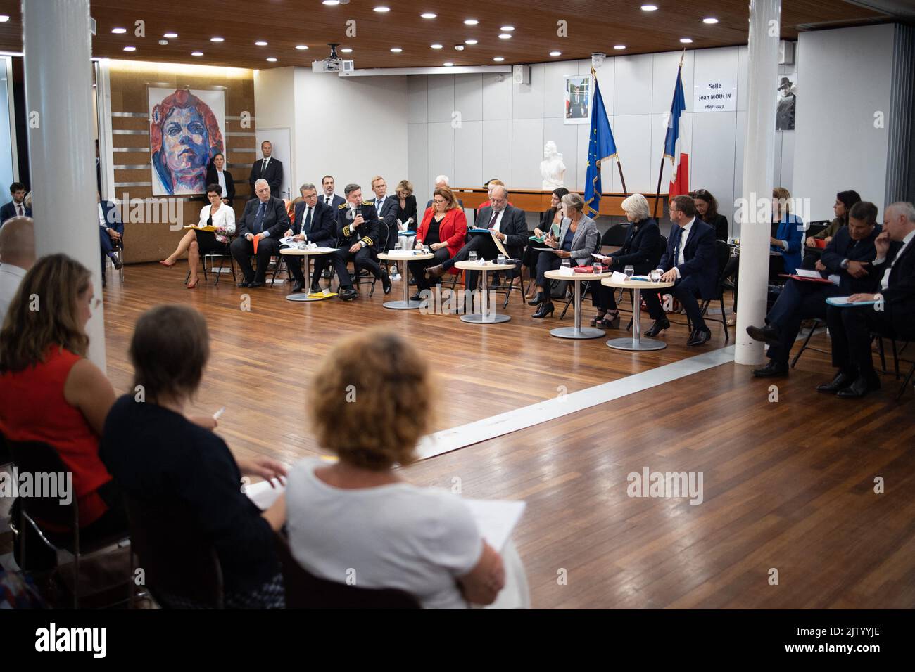 Evry Courcouronnes, France. 02nd Sep, 2022. French Justice Minister ...
