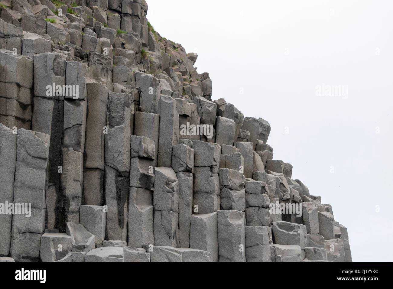The basalt columns on Reynisfjara Beach, near Vík Í Myrdal in Southern ...