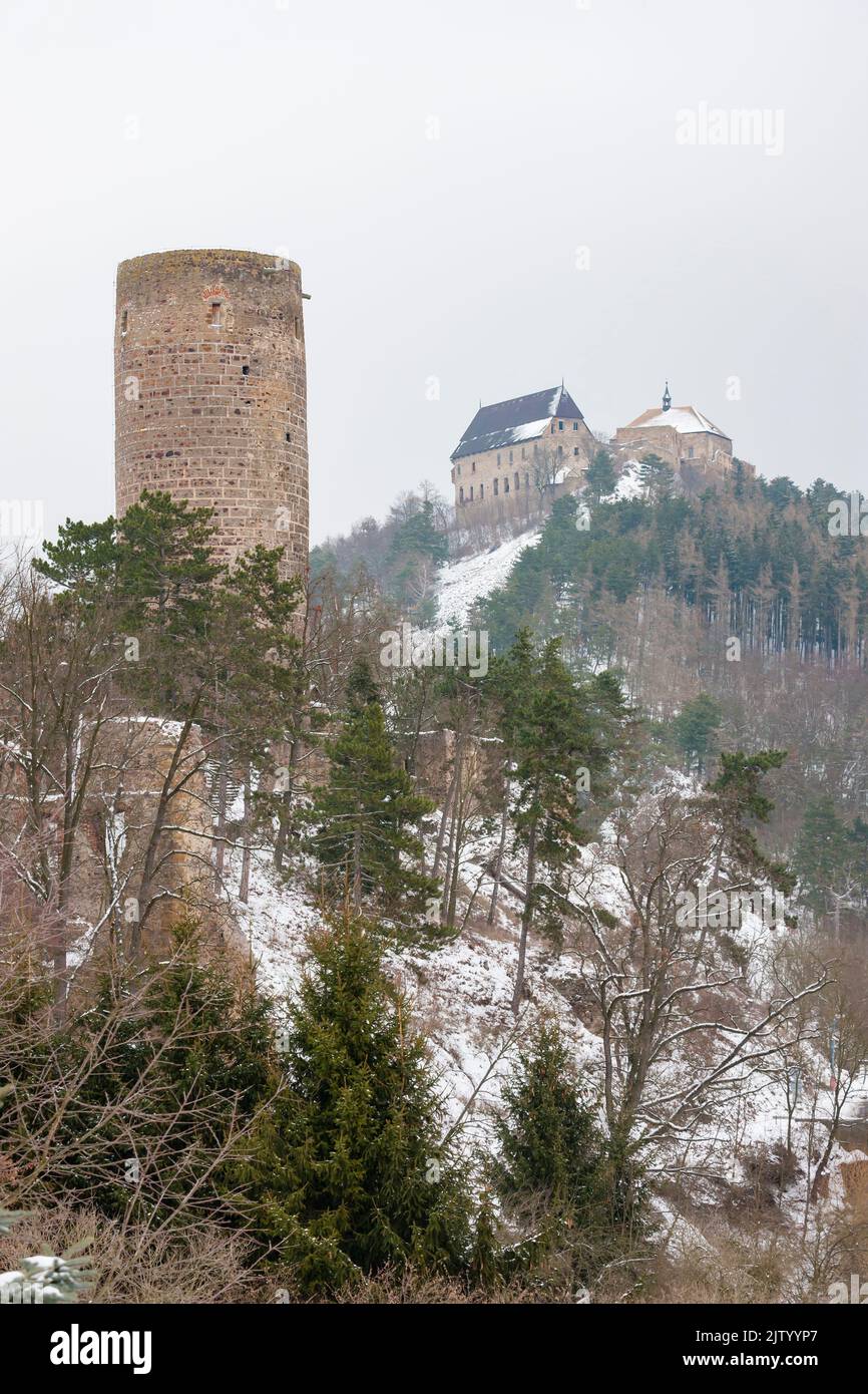 Tocnik and Zebrak two medieval castles in Czech Republic Stock Photo ...
