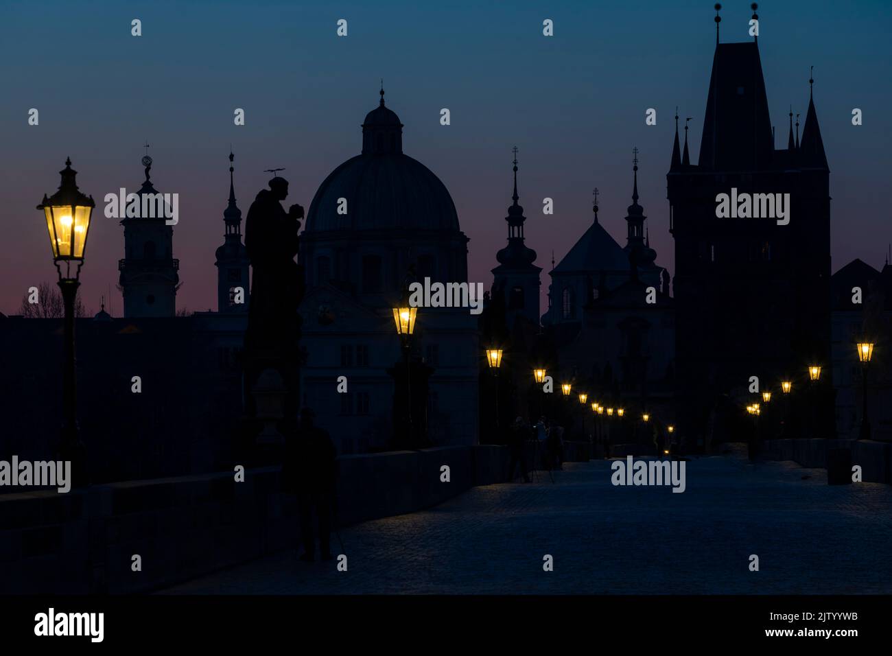 Charles bridge at Sunrise, Prague, Czech Republic Stock Photo - Alamy