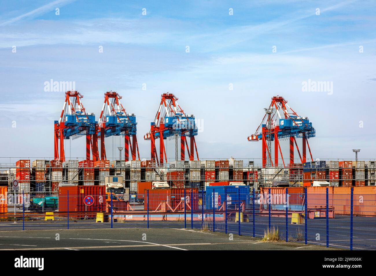 Entry and exit for trucks at the customs area, Eurogate Bremerhaven ...