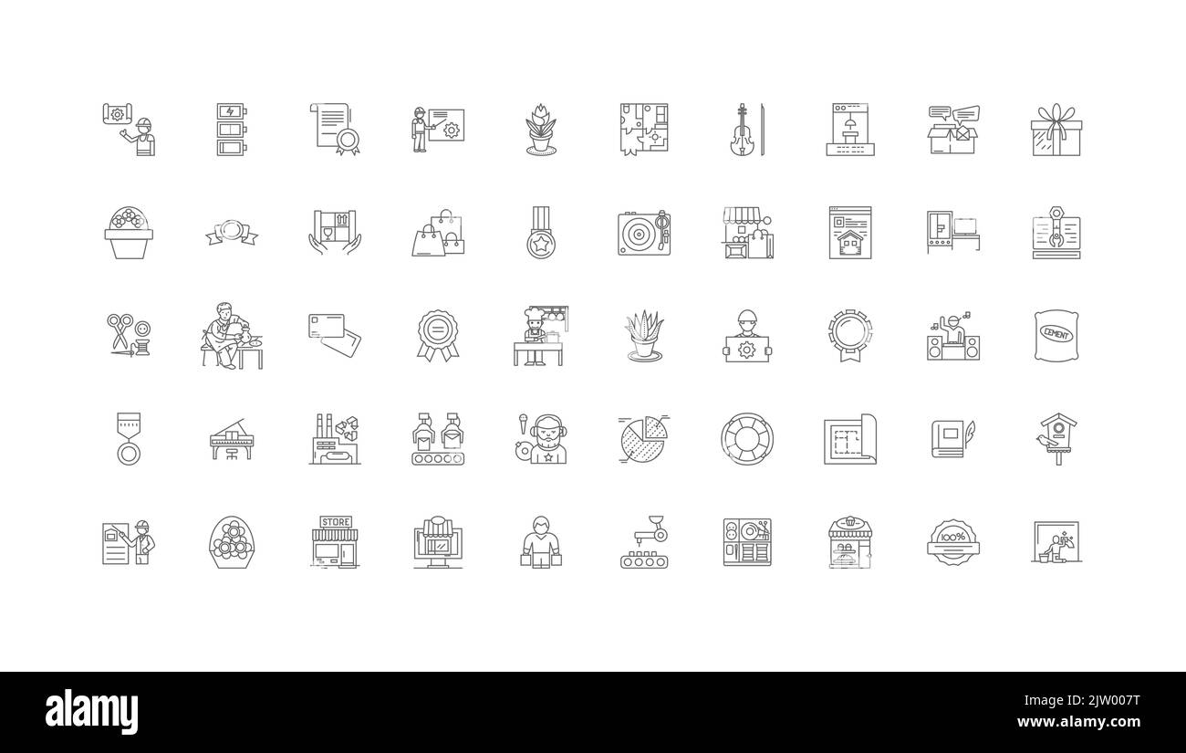 Quality, linear icons, line signs set, vector collection Stock Vector ...
