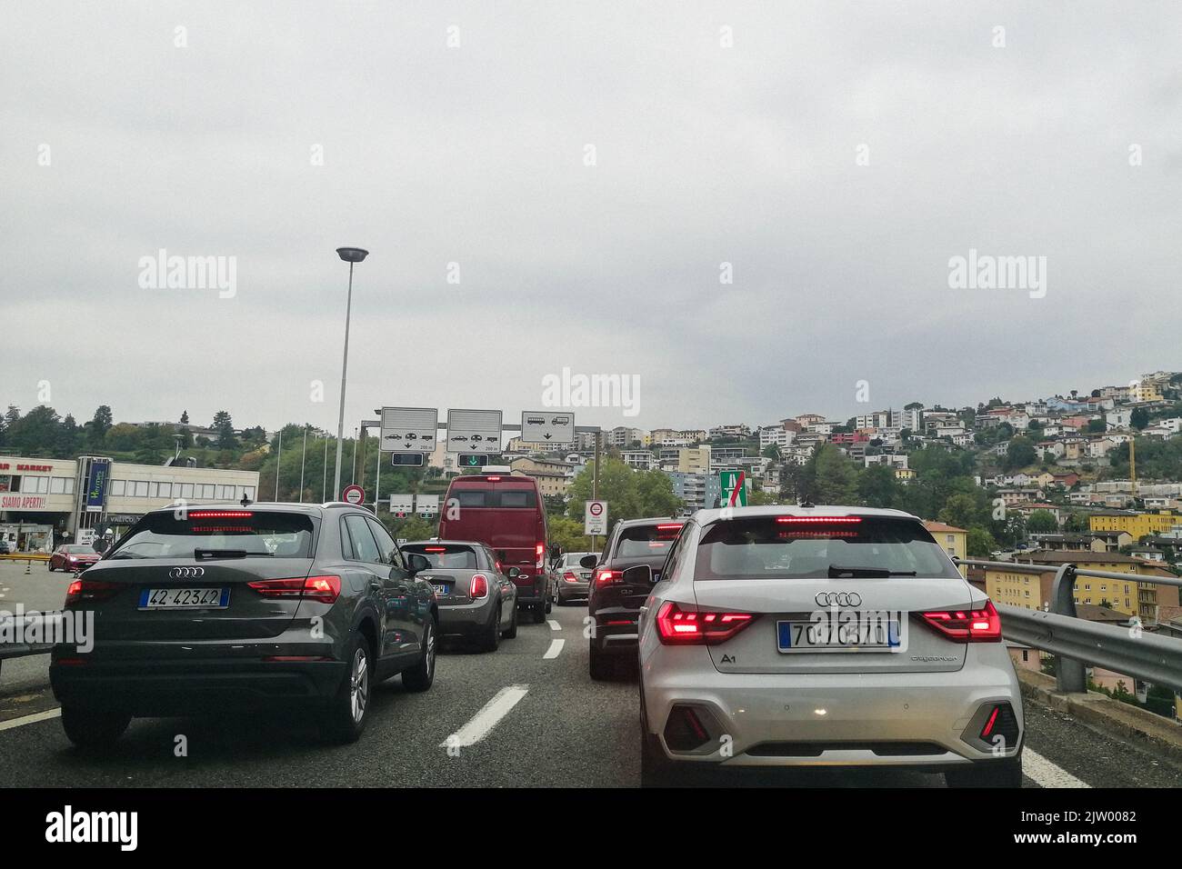 Italy, highway of the lakes, autostrada dei laghi (Milan-Como ...