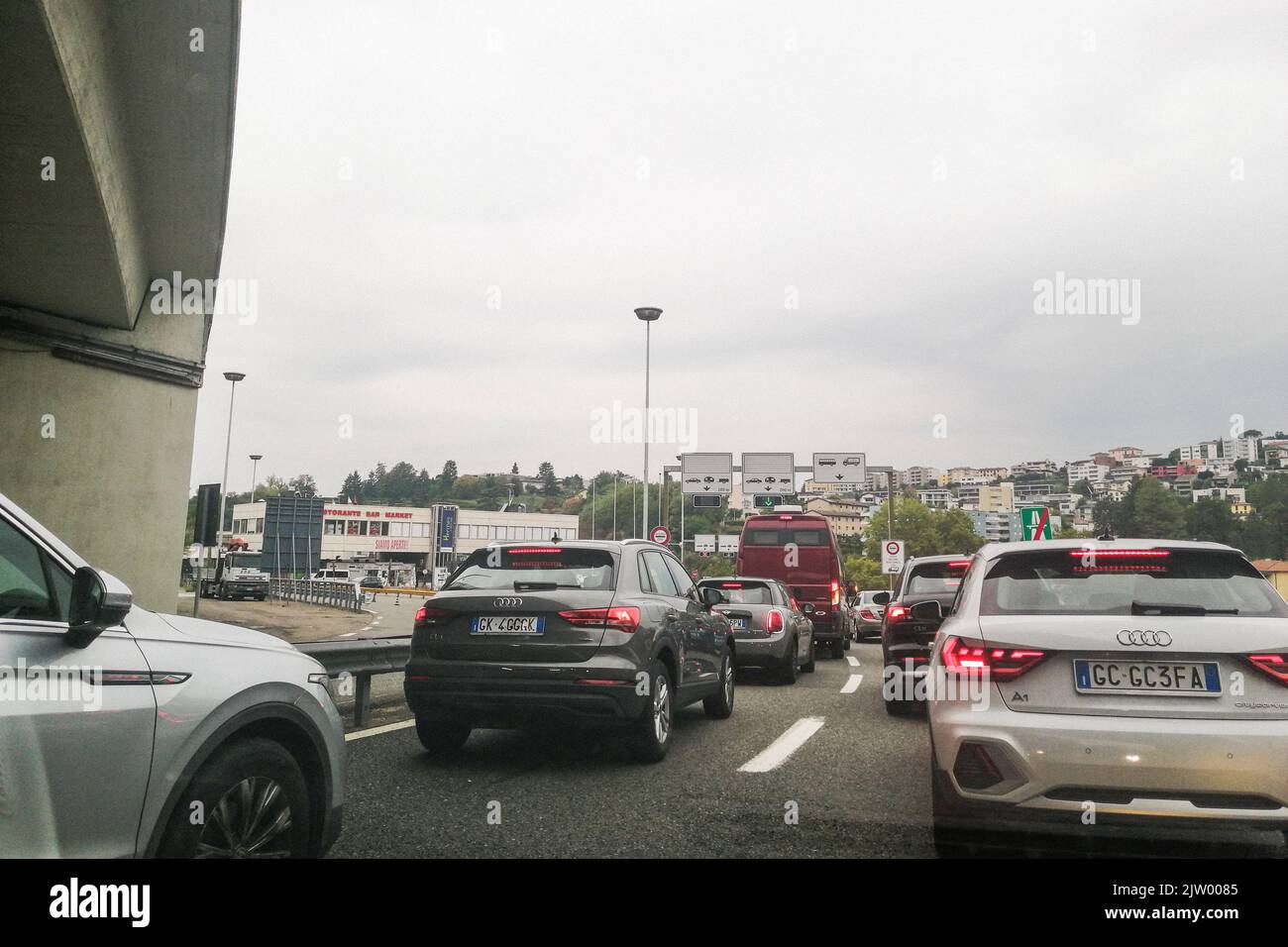 Italy, highway of the lakes, autostrada dei laghi (Milan-Como ...