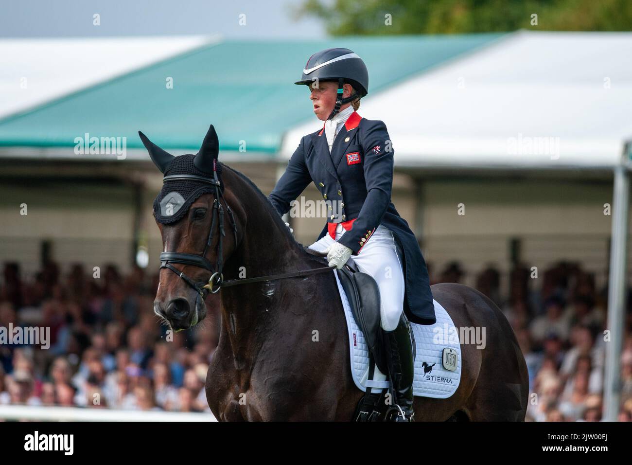 Stamford, UK. 2nd Sep, 2022. Rosalind Canter riding Pencos Crown Jewel ...