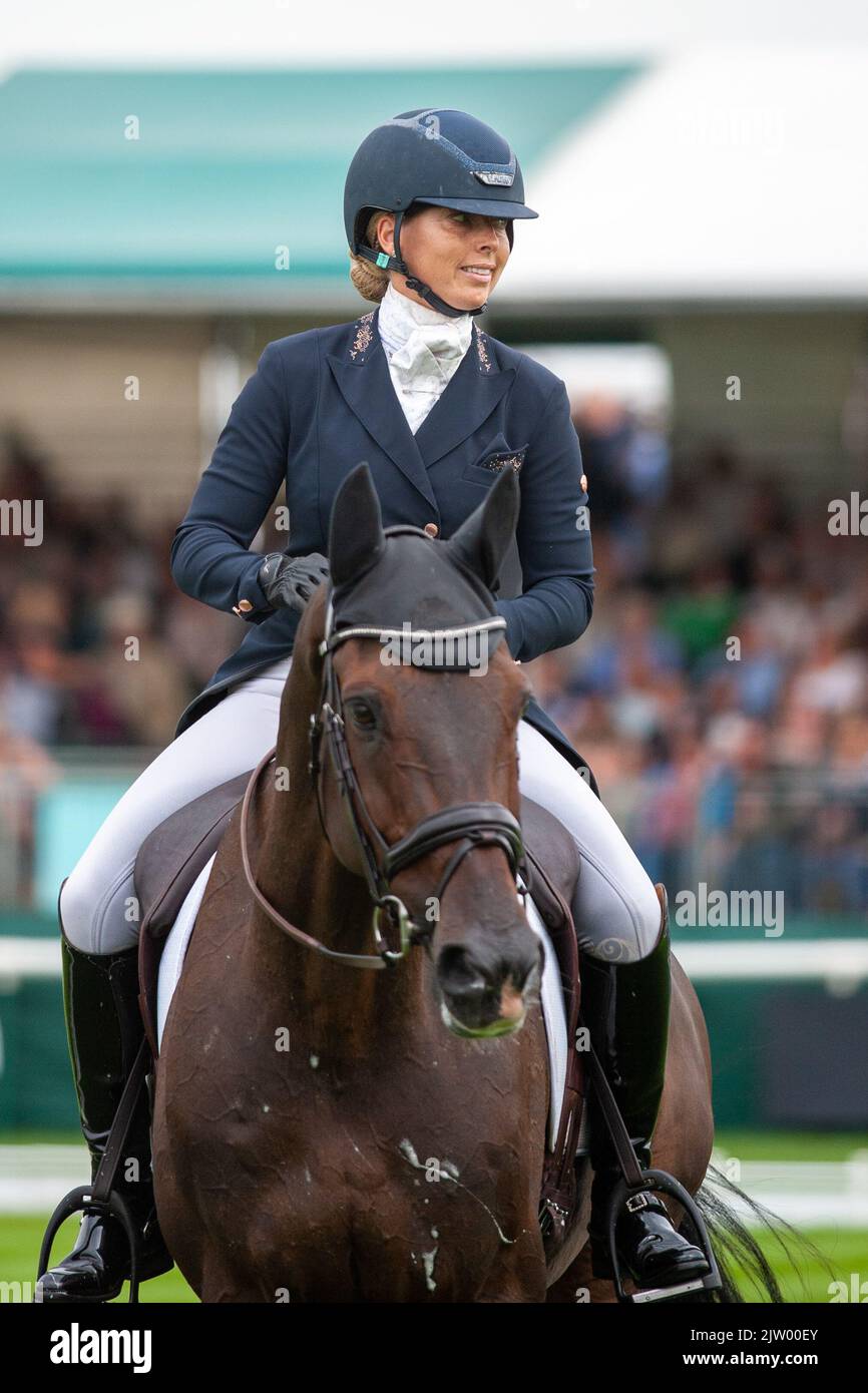 Stamford, UK. 2nd Sep, 2022. Emma Hyslop-Webb riding Darrant ...