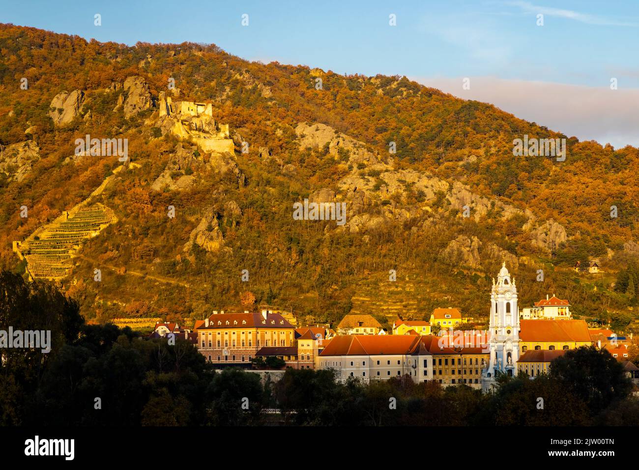 autumn Durnstein in Wachau region, Austria Stock Photo - Alamy