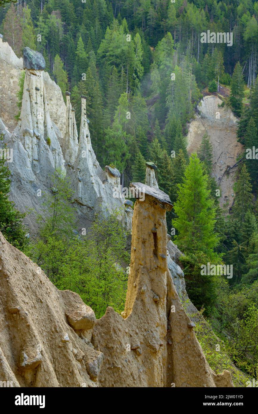 Earth pyramids of Platten (Erdpyramiden - Piramidi di Plata) near ...
