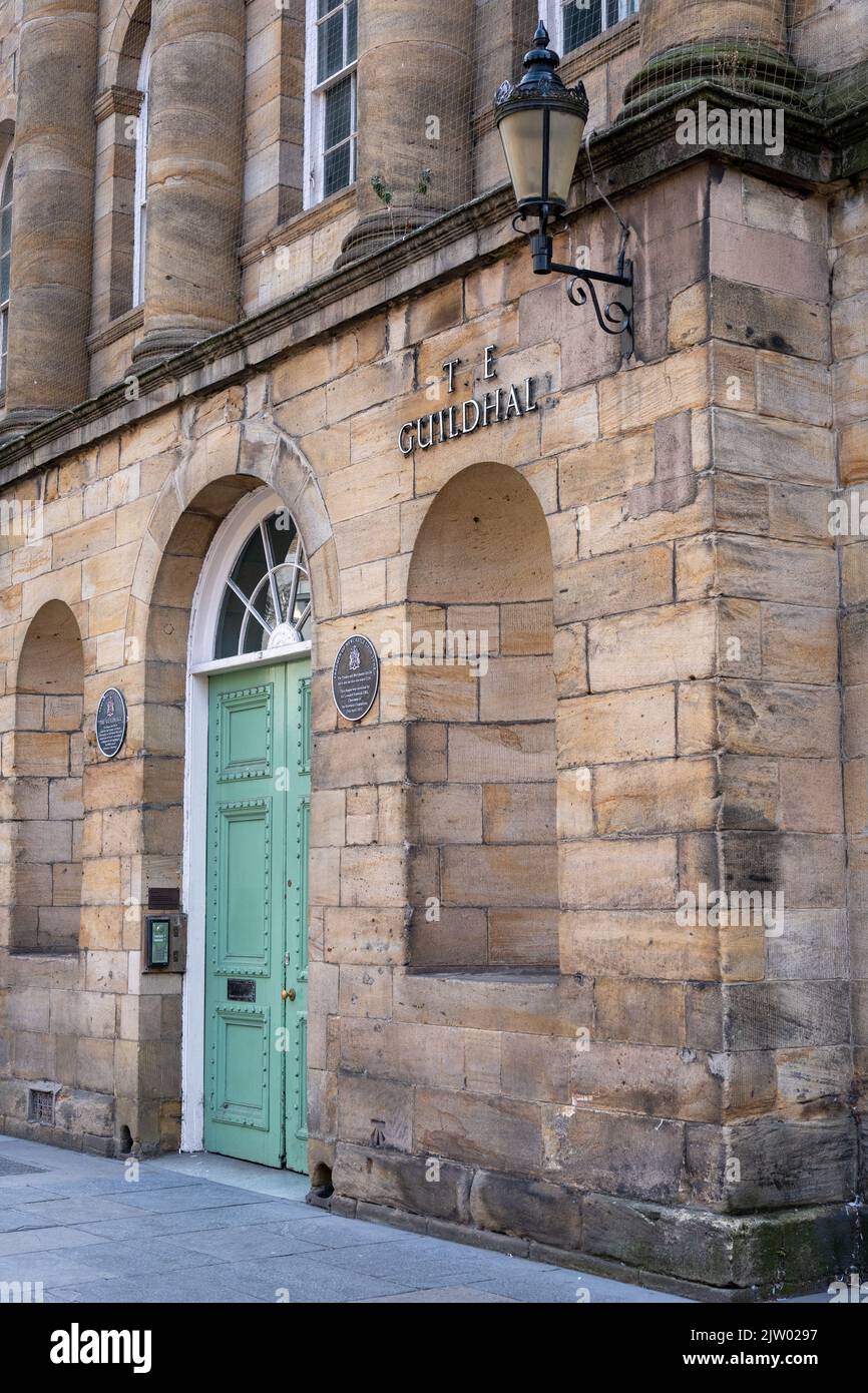 The front entrance to The Guildhall, a civic building near the Quayside ...