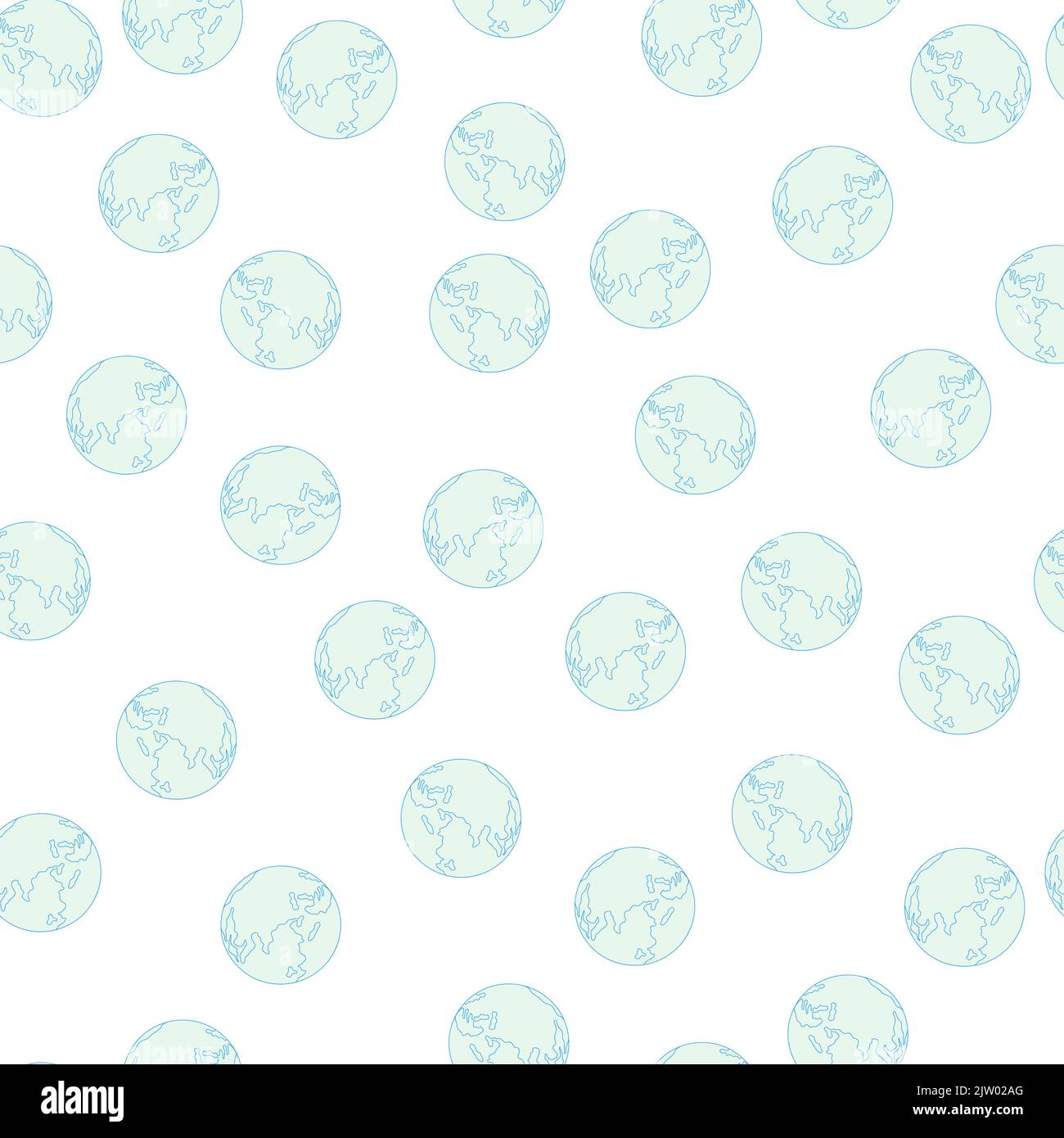 Planet earth engraved seamless pattern. Vintage sphere of world in hand ...