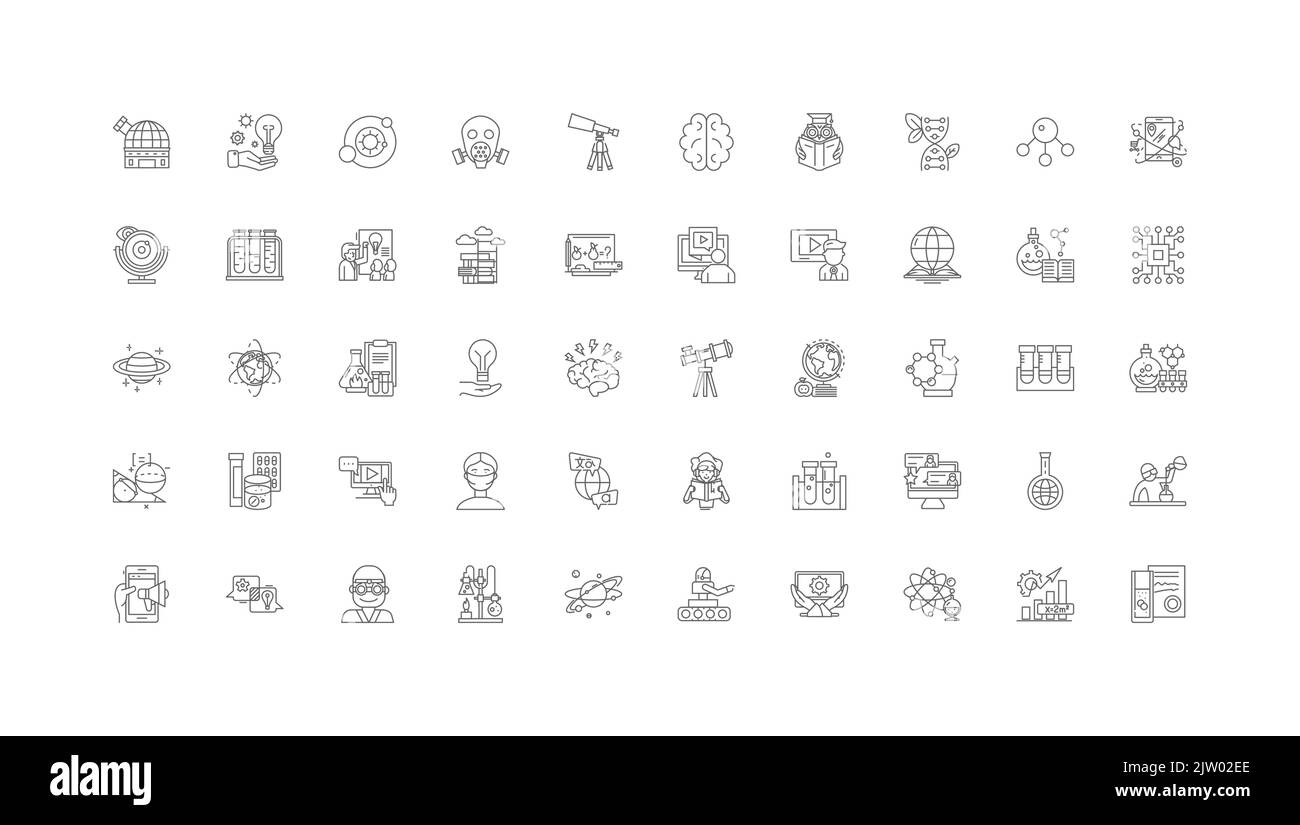 Laboratory ideas, linear icons, line signs set, vector collection Stock Vector Image & Art - Alamy