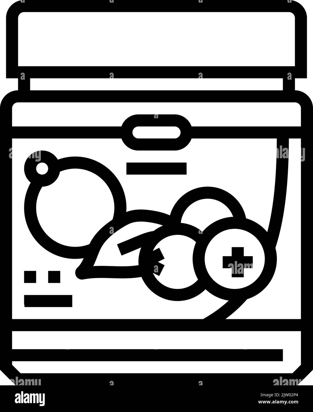 powder blueberry line icon vector illustration Stock Vector Image & Art ...